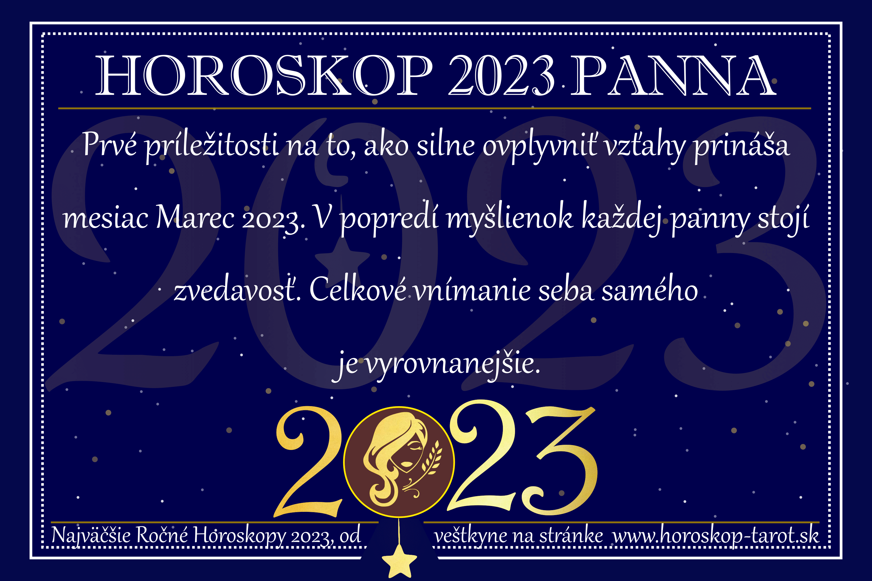 Horoskop na rok 2023 Panna - Predpoveď pozitívnych energií