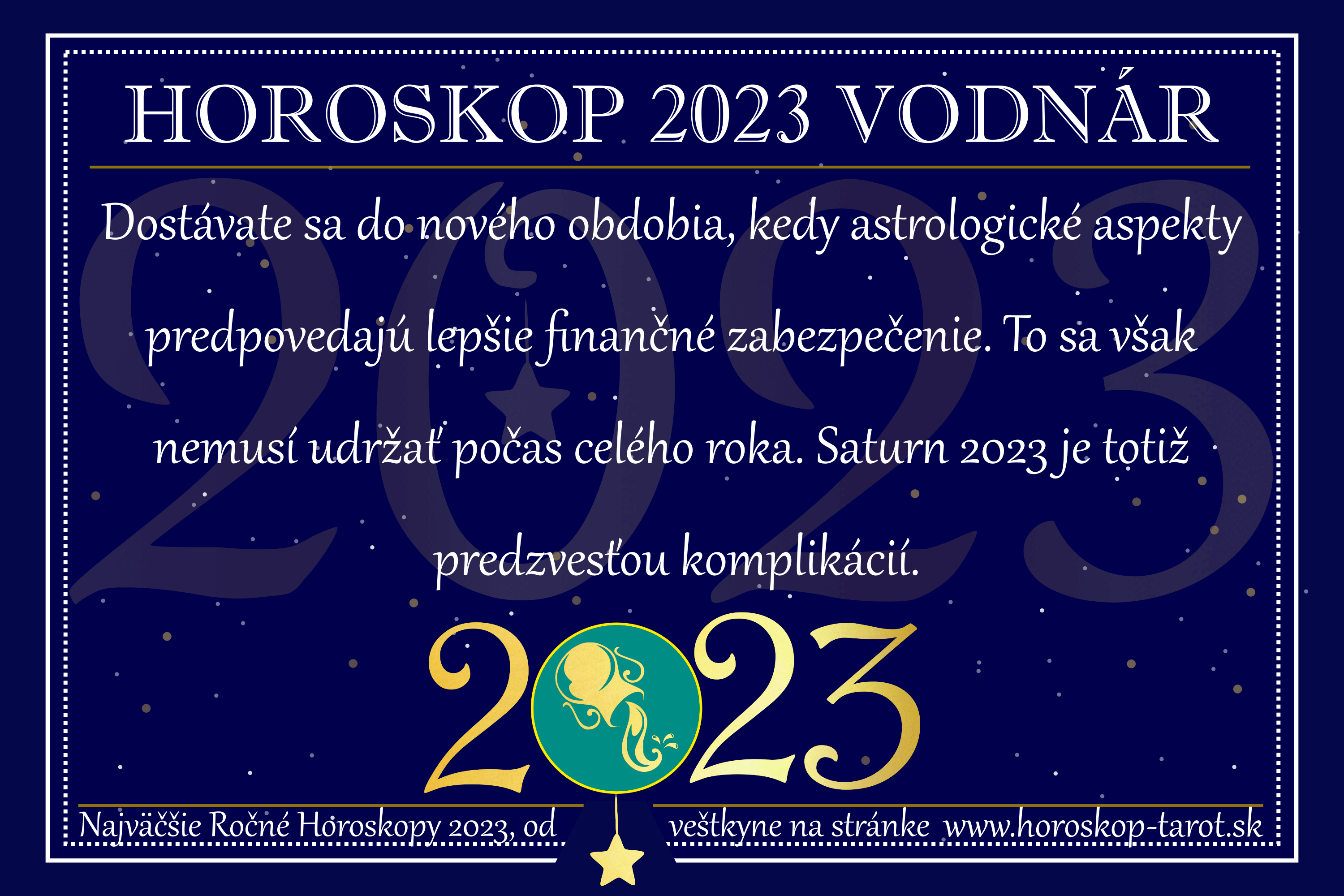 Horoskop 2023 Vodnár - Veštba & Rady na rok 2023 Zadarmo